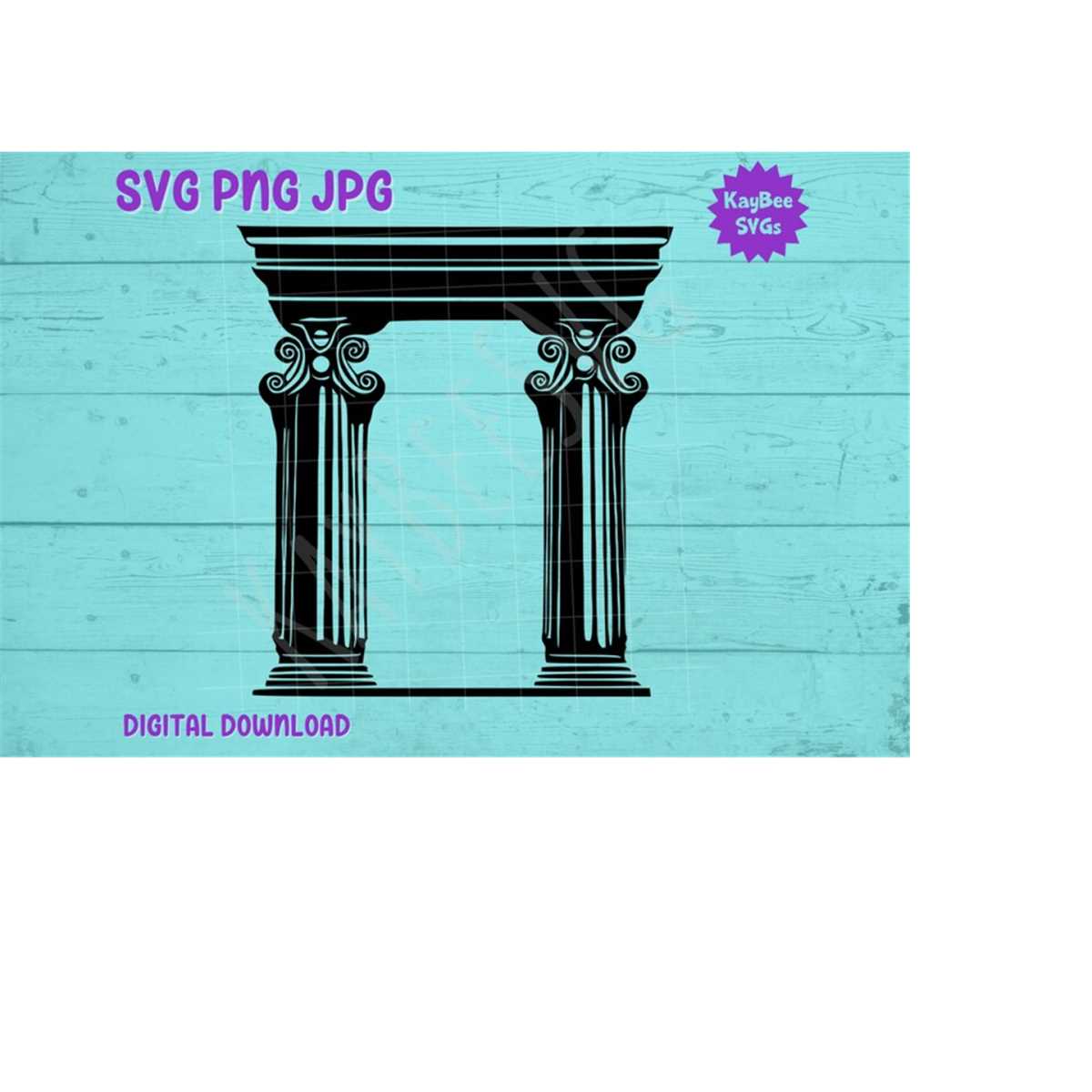 Greek Columns SVG PNG JPG Clipart Digital Cut File Download | Inspire ...
