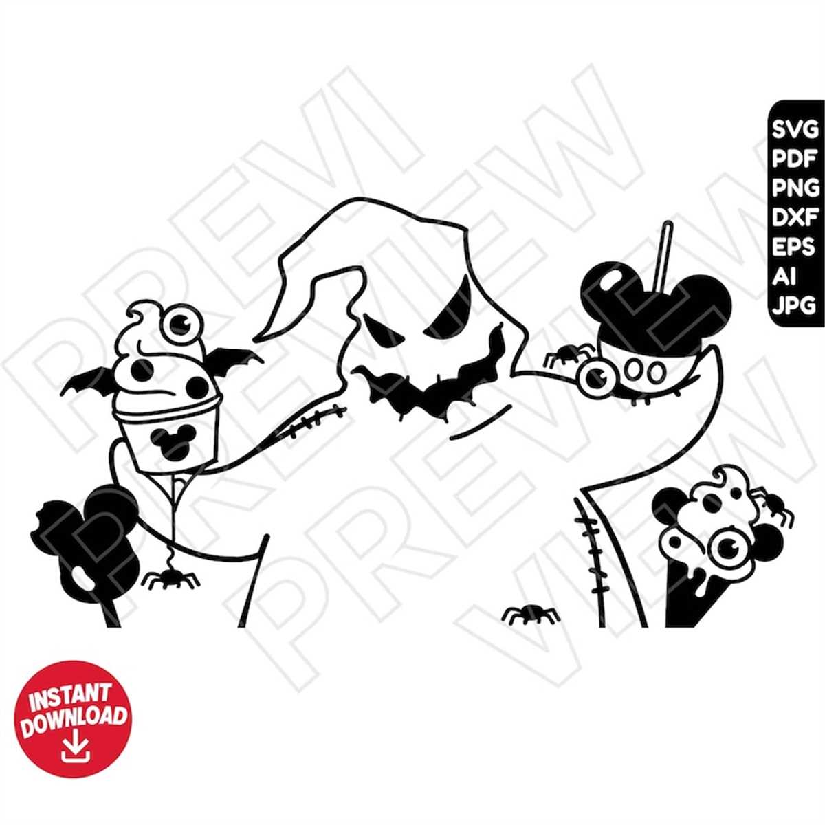 Oogie boogie SVG halloween snacks png dxf clipart ears , cut - Inspire ...