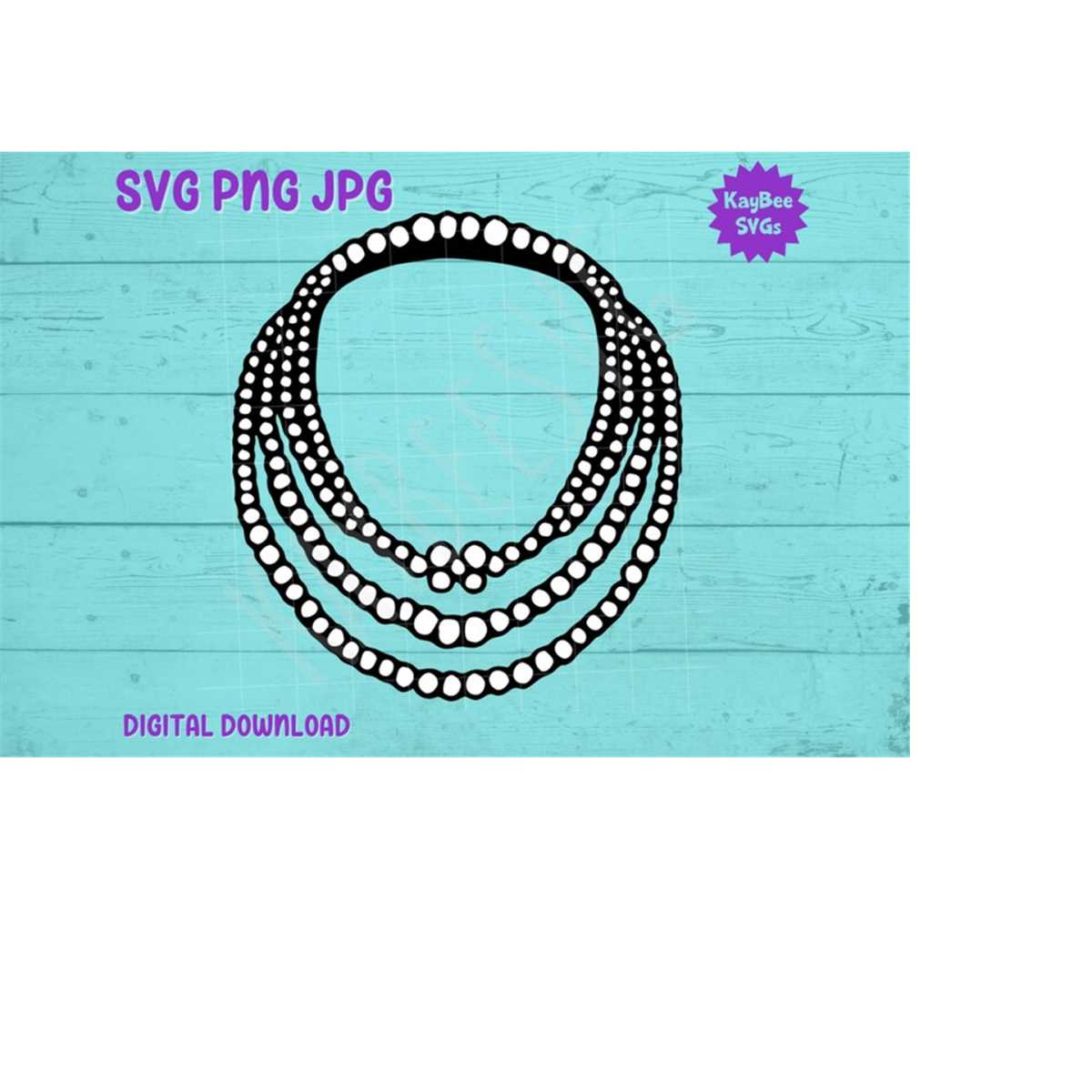 Pearl Necklace SVG PNG JPG Clipart Cut File Download for Cri - Inspire ...