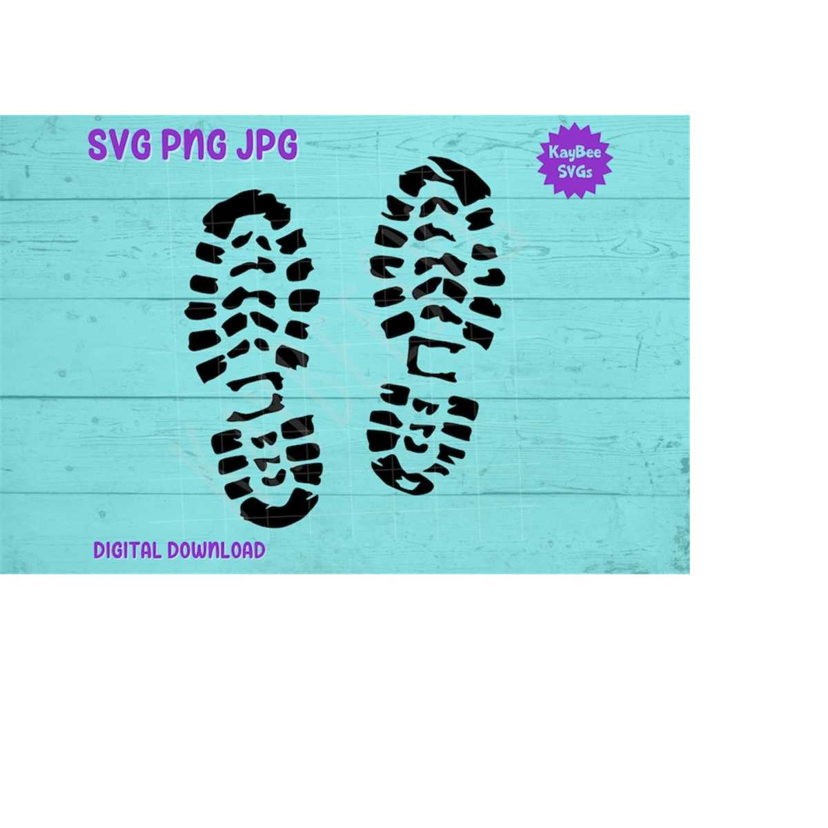 Boot Prints SVG PNG Jpg Clipart Digital Cut File Download fo - Inspire ...