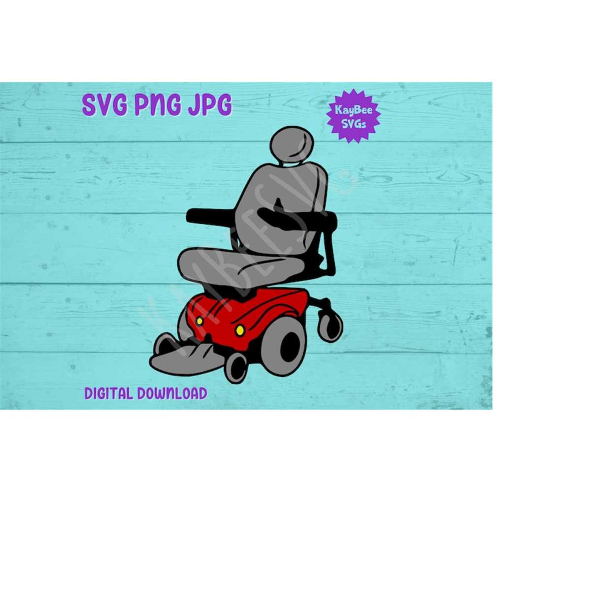 Motorized Wheelchair SVG PNG JPG Clipart Digital Cut File Do - Inspire ...