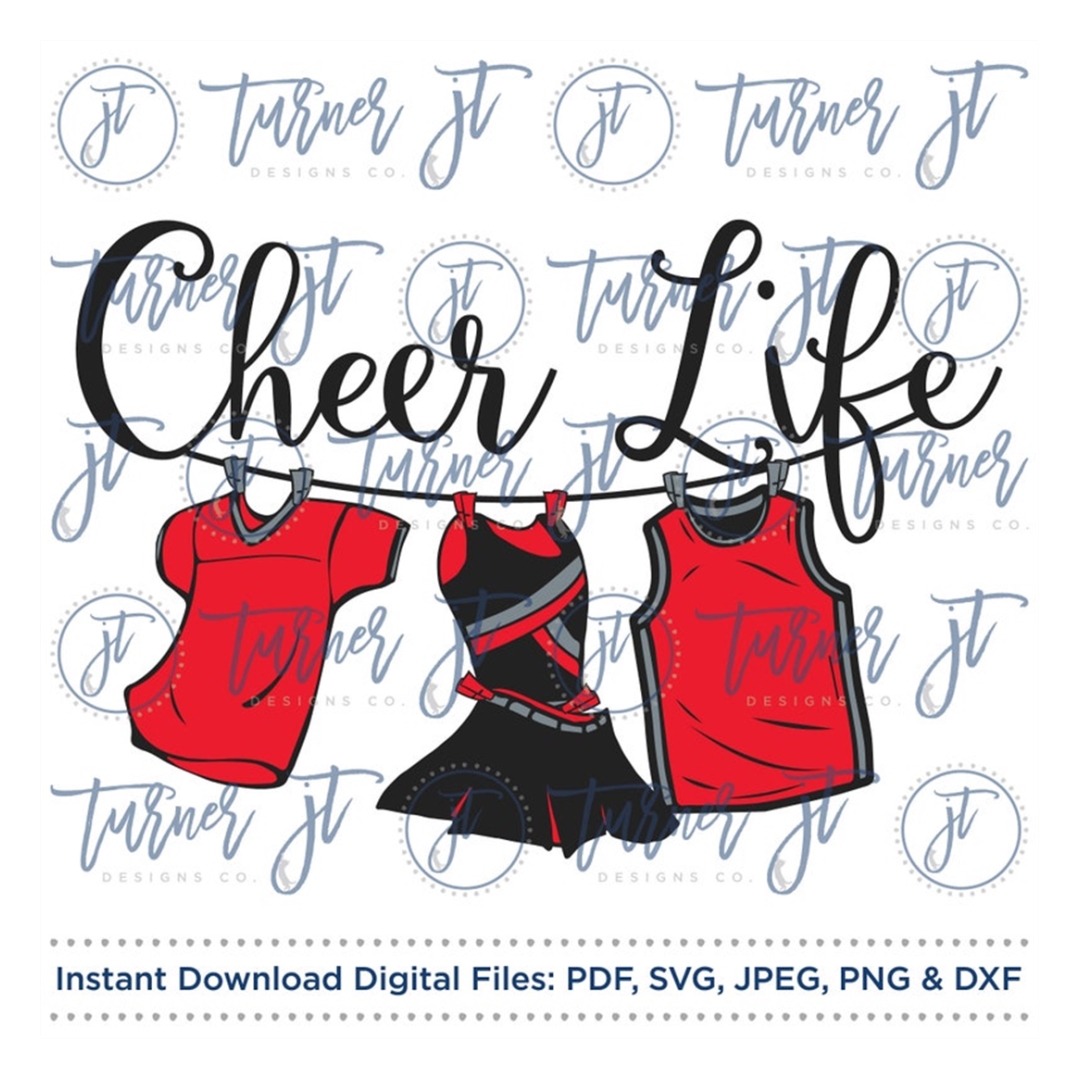 Cheer Life SVG Cut File (Cheer, Cheerleader, Cheer Logo, Che | Inspire ...