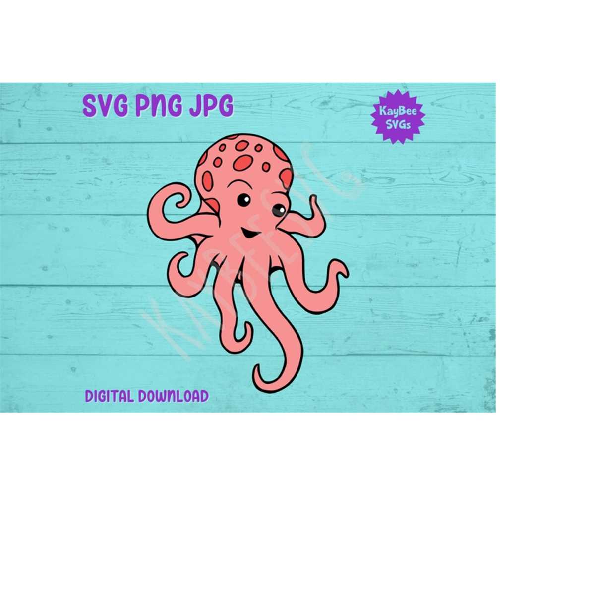 Cute Octopus SVG PNG JPG Clipart Digital Cut File Download f - Inspire ...