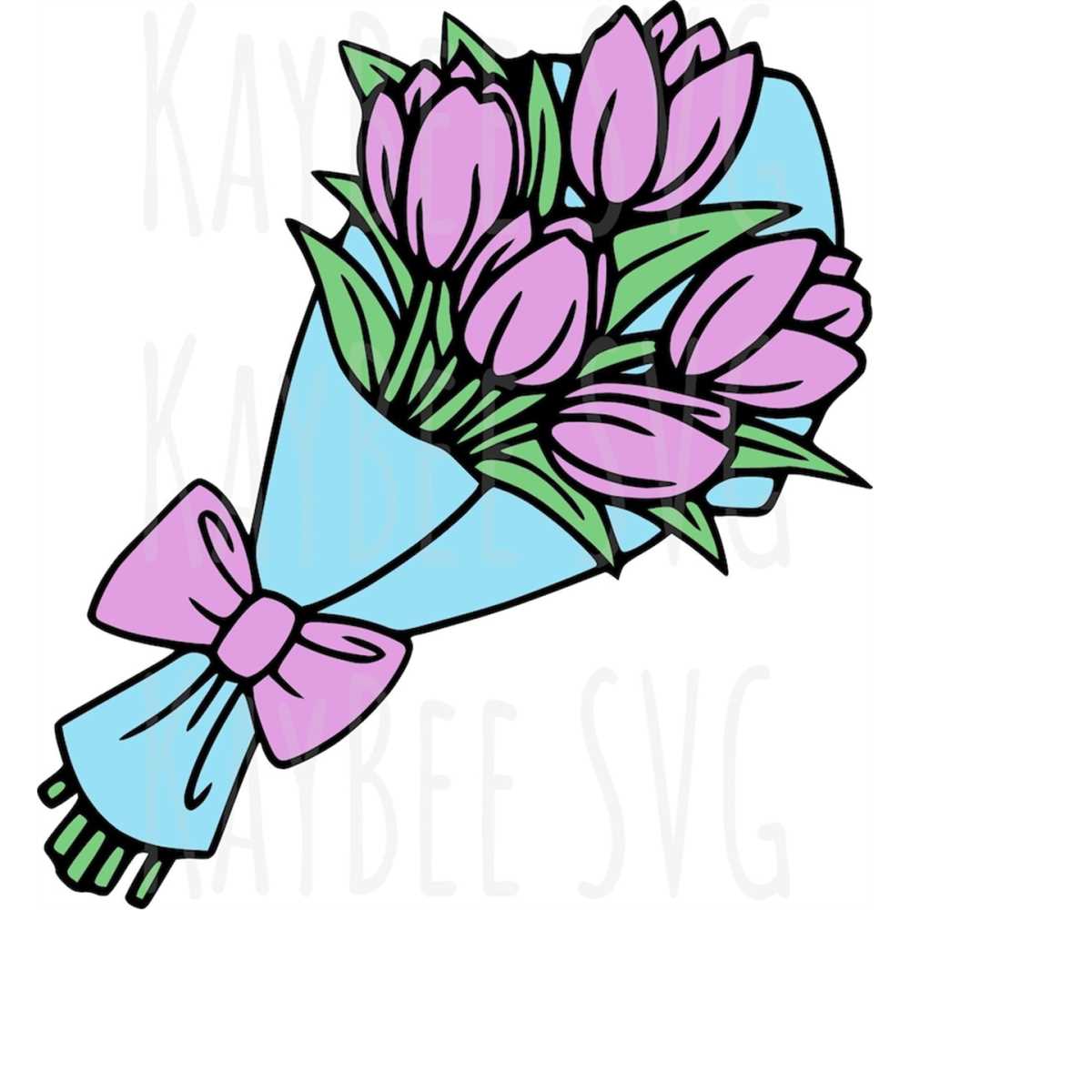 Flower Bouquet SVG PNG JPG Clipart Digital Cut File Download - Inspire ...