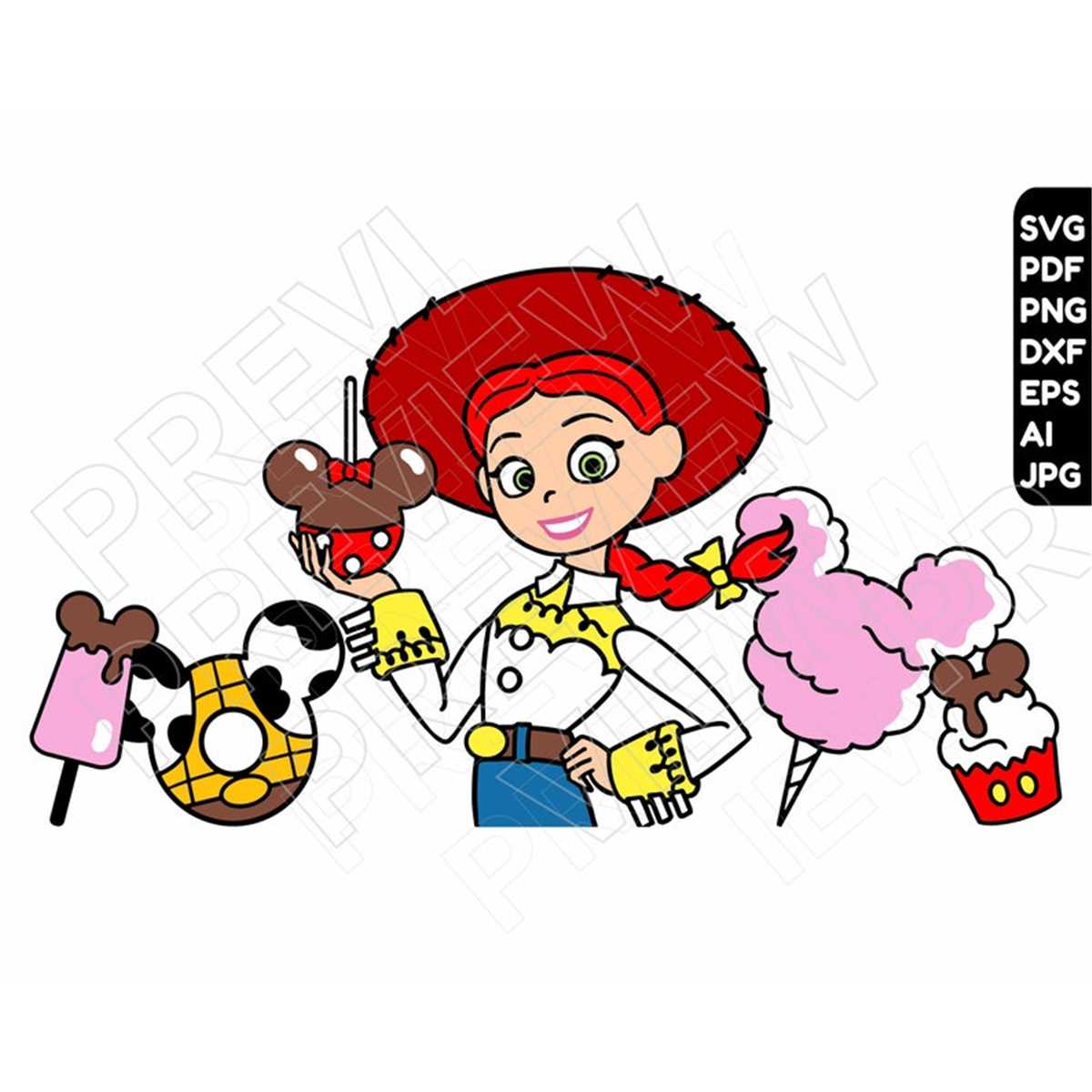 Jessie Toy Story SVG dxf png clipart snacks , cut file layer | Inspire ...