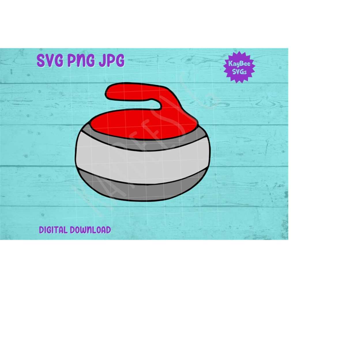 Curling Stone SVG PNG JPG Clipart Digital Cut File Download | Inspire ...