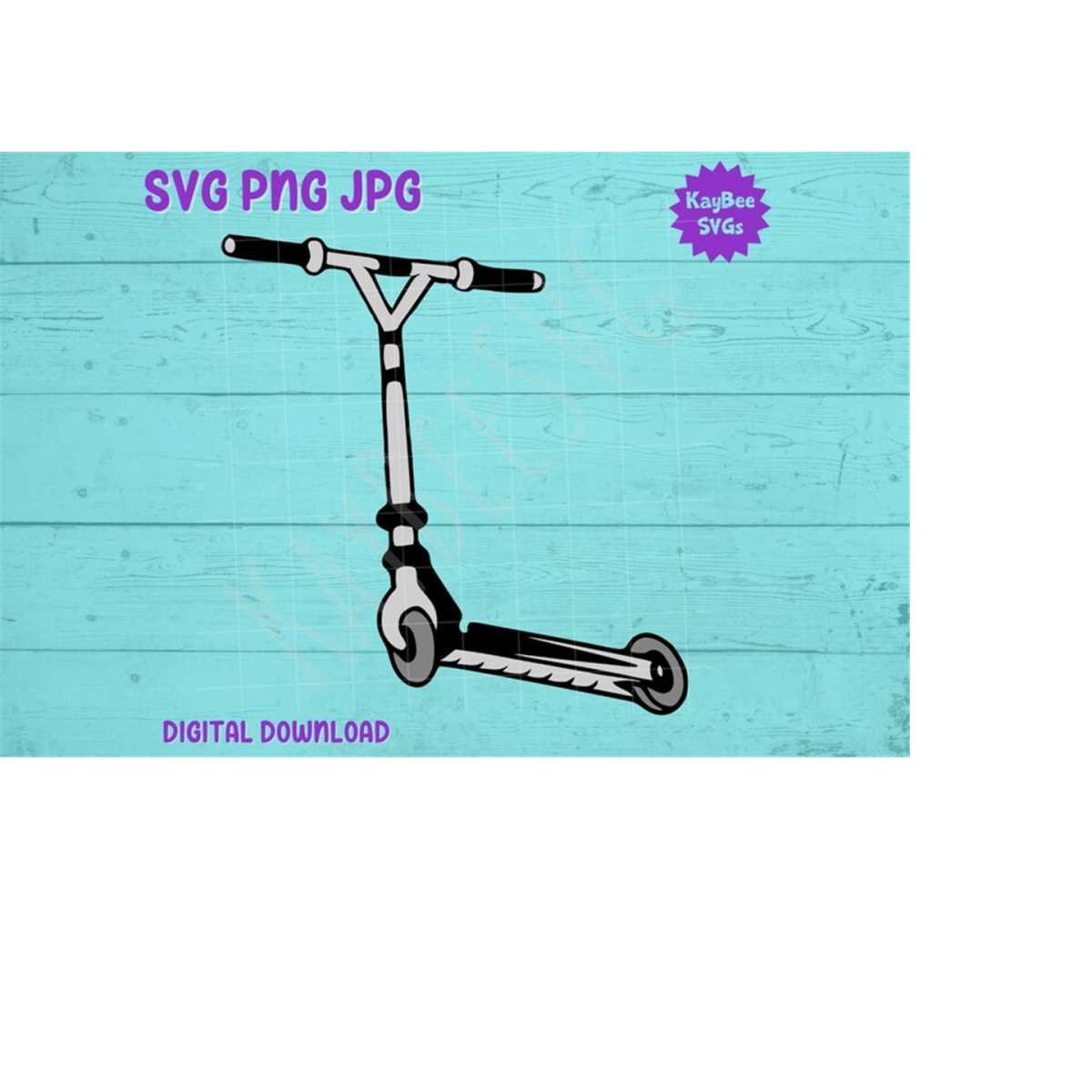 Kick Scooter SVG PNG JPG Clipart Digital Cut File Download f | Inspire ...