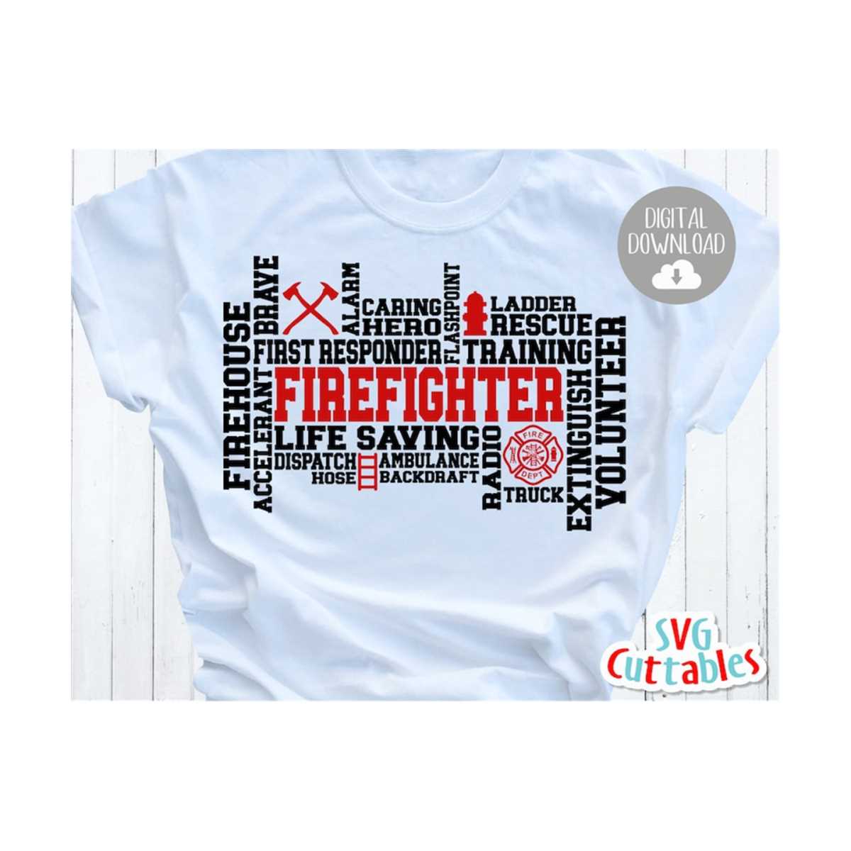 Firefighter svg - Firefighter Word Art SVG - Subway Art - dx - Inspire ...