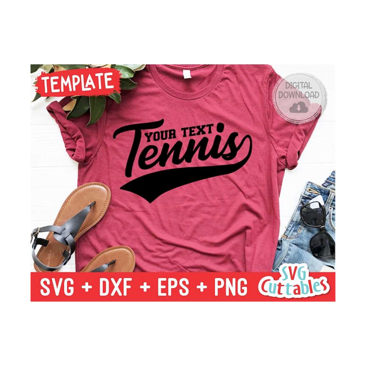 Tennis svg - Tennis Cut File - Tennis Template 0015 - Tennis - Inspire ...