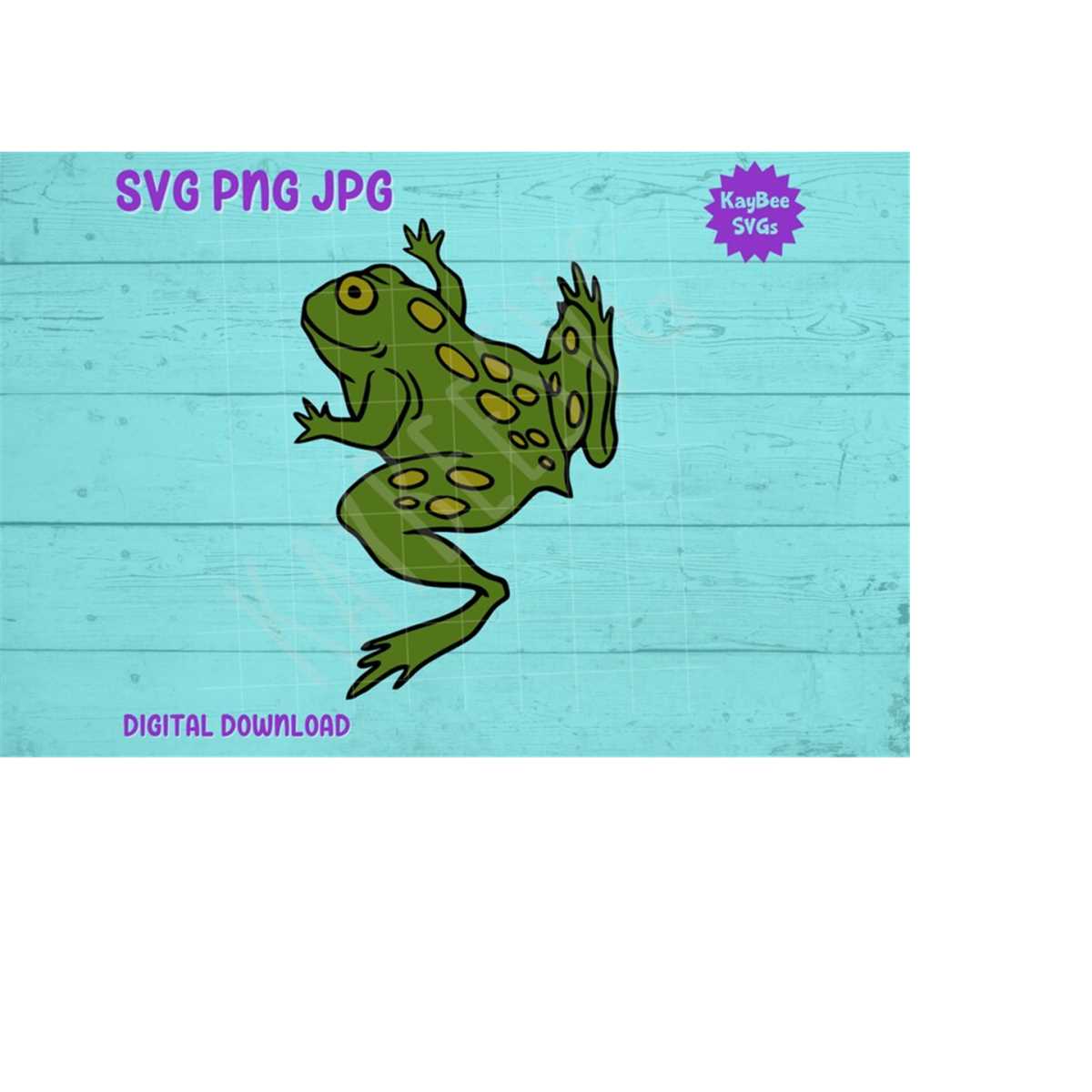 Bullfrog Frog SVG PNG JPG Clipart Digital Cut File Download - Inspire ...