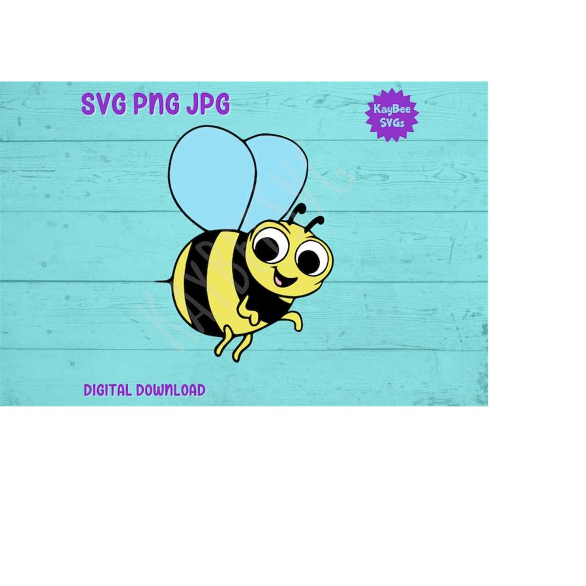 Cartoon Bee SVG PNG Jpg Clipart Digital Cut File Download fo - Inspire ...