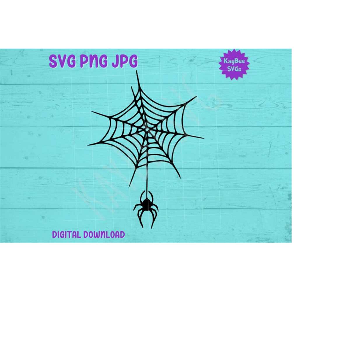 Spider Web SVG PNG JPG Clipart Digital Cut File Download for - Inspire ...