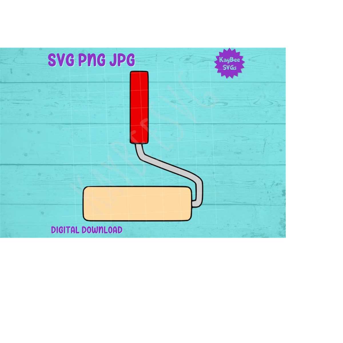 Paint Roller SVG PNG JPG Clipart Digital Cut File Download f - Inspire ...