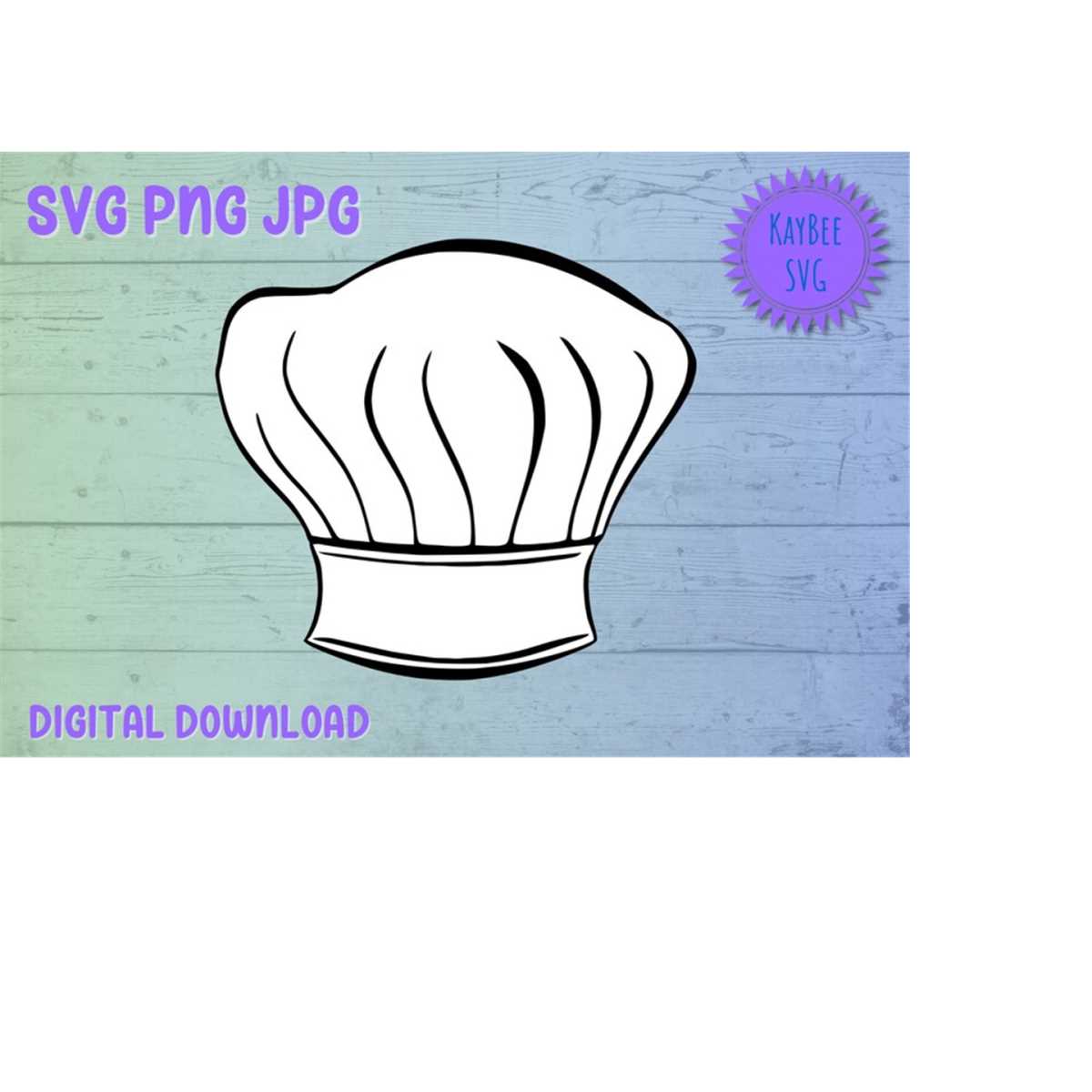 Chef's Hat Toque SVG PNG JPG Clipart Digital Cut File Downlo - Inspire ...