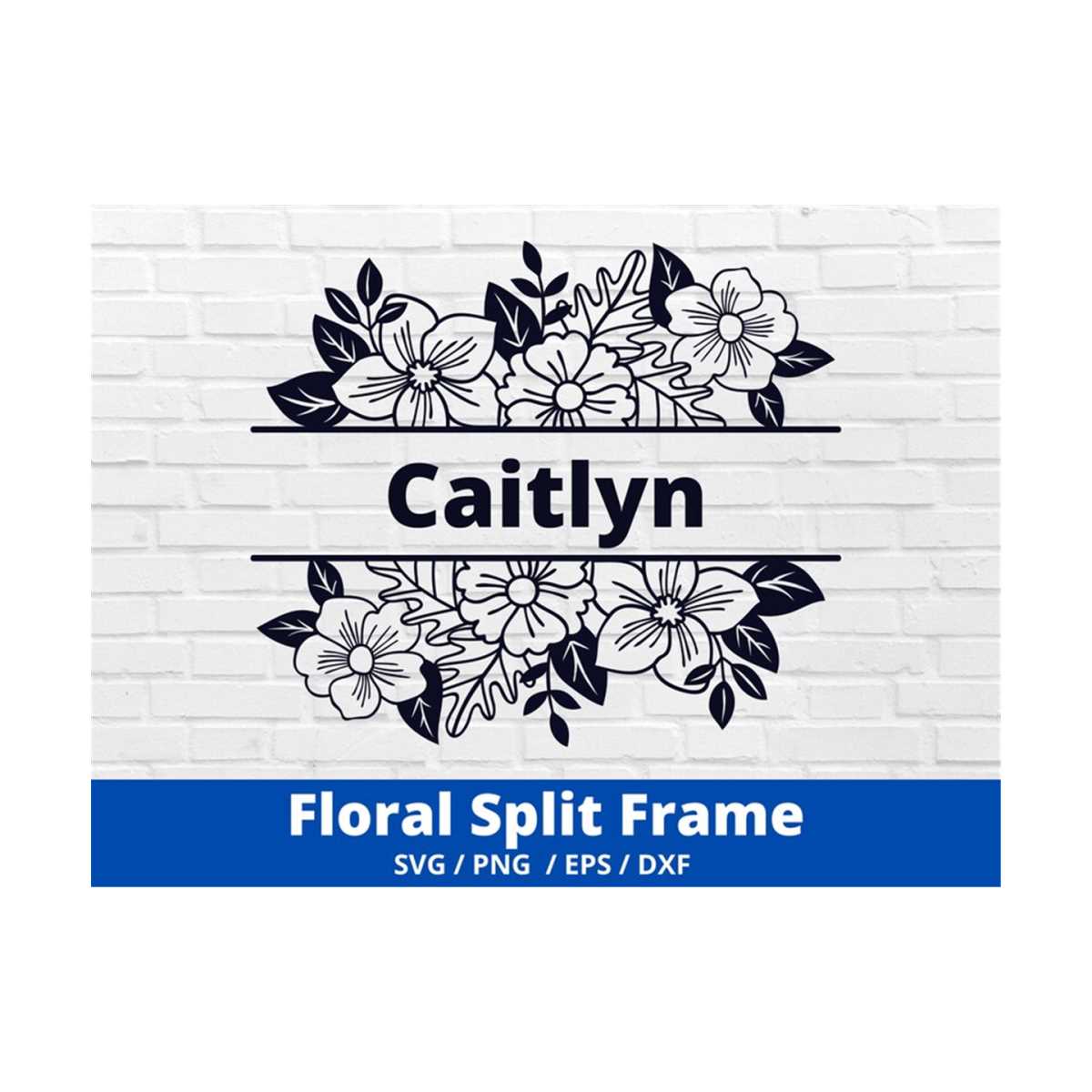Floral Split SVG,Frame,Floral border svg,Wildflower,Split mo - Inspire ...