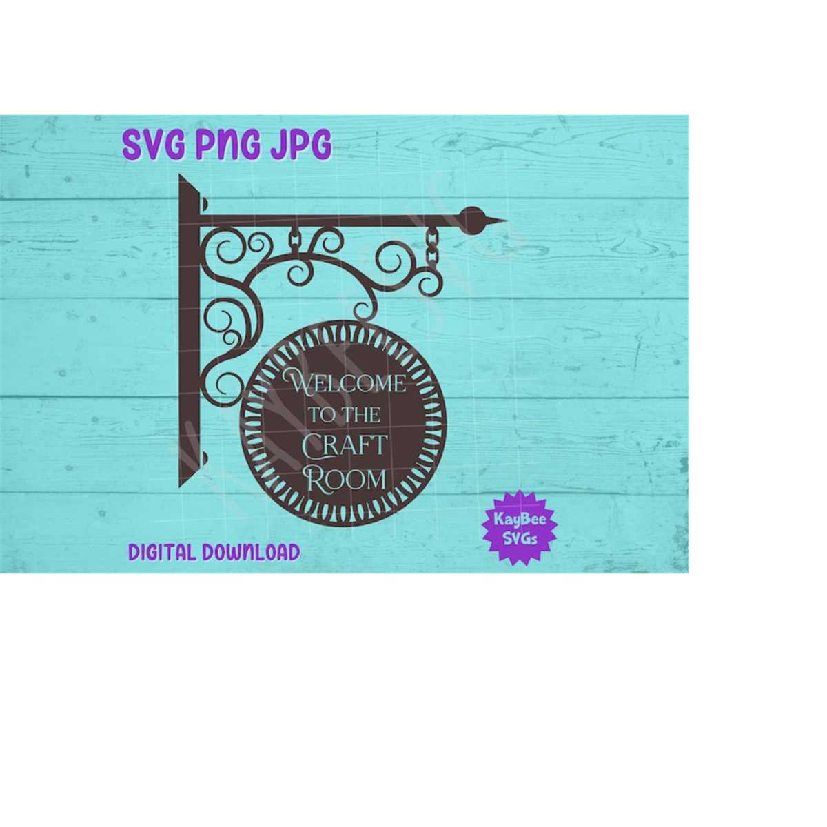 Craft Room Sign SVG PNG JPG Clipart Digital Cut File Downloa | Inspire ...