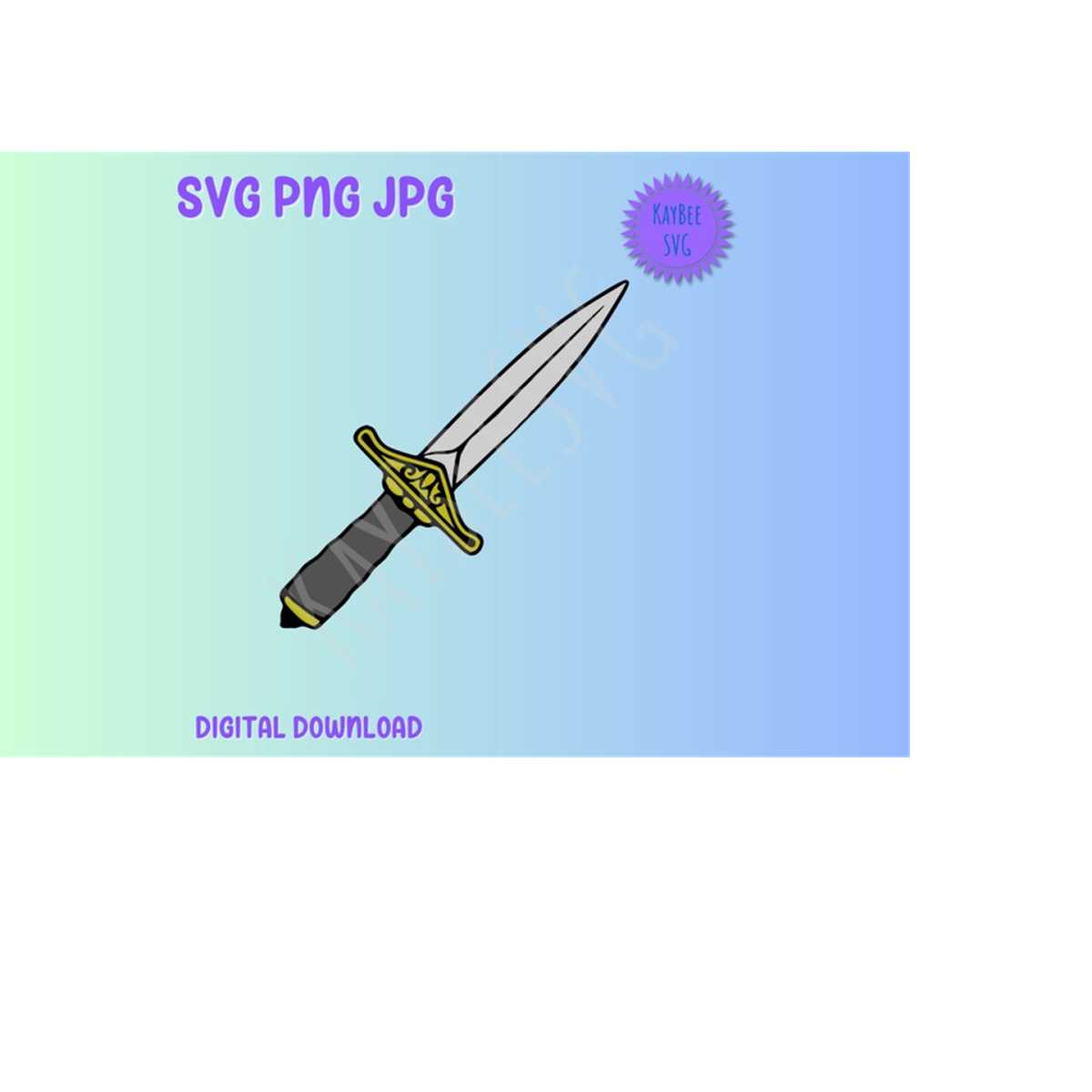 Dagger SVG PNG Jpg Clipart Digital Cut File Download for Cri - Inspire ...