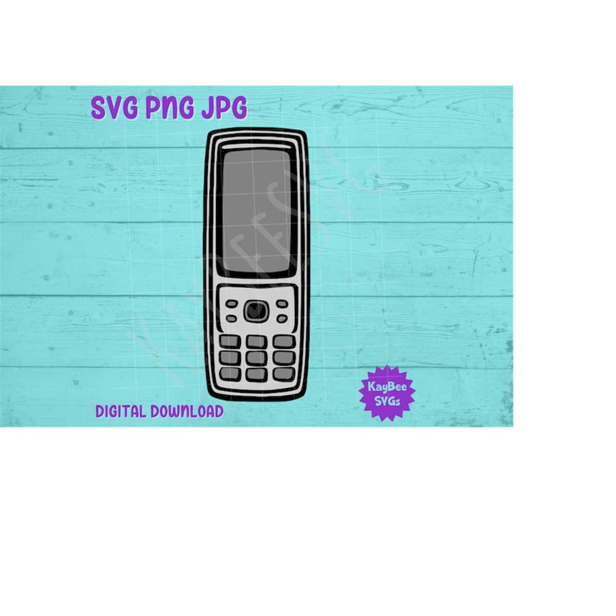 Retro Mobile Cell Phone SVG PNG JPG Clipart Digital Cut File - Inspire ...