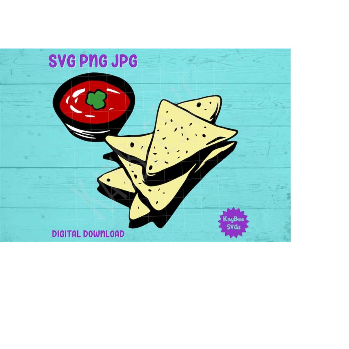 Tortilla Chips and Salsa SVG PNG JPG Clipart Digital Cut Fil - Inspire ...