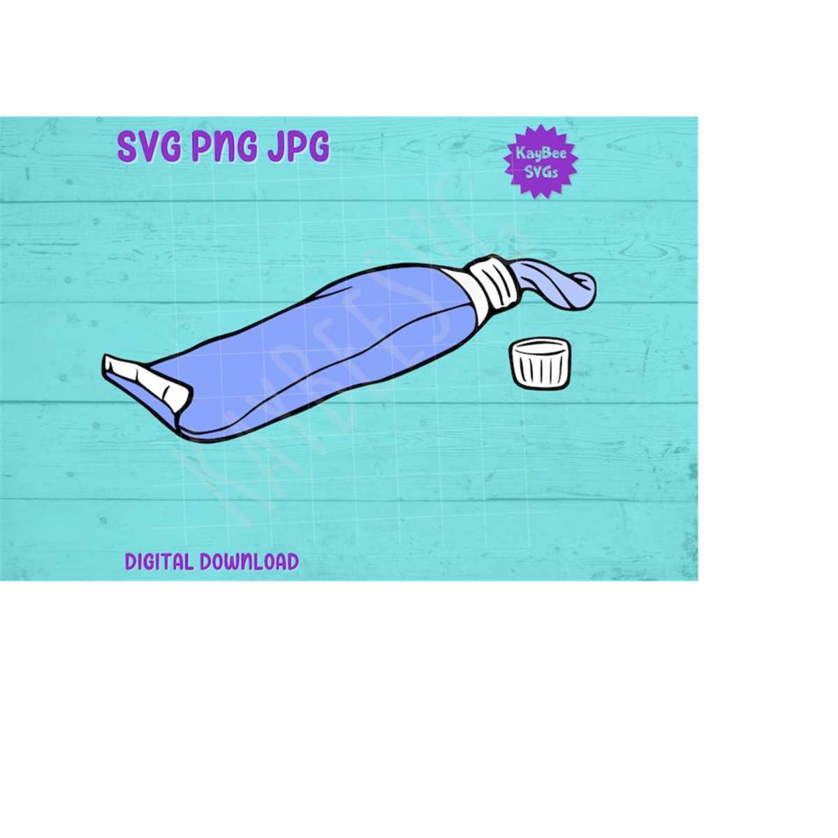 Tube of Toothpaste SVG PNG JPG Clipart Digital Cut File Down | Inspire ...