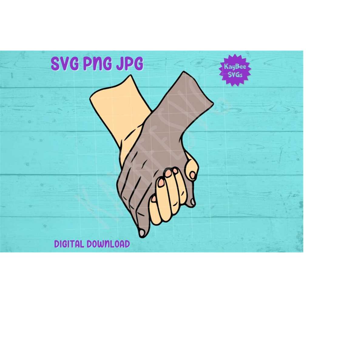 Holding Hands SVG PNG JPG Clipart Digital Cut File Download - Inspire ...