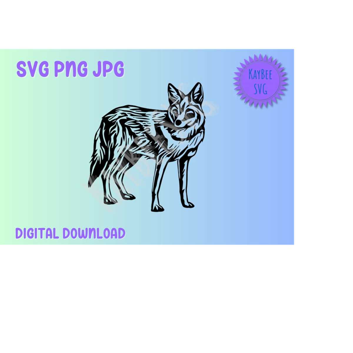 Coyote SVG PNG JPG Clipart Digital Cut File Download for Cri - Inspire ...