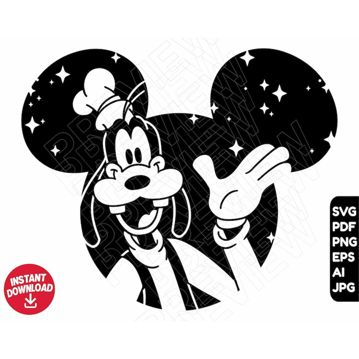 Goofy ears SVG png , Disneyland ears svg , cricut cut file s - Inspire ...