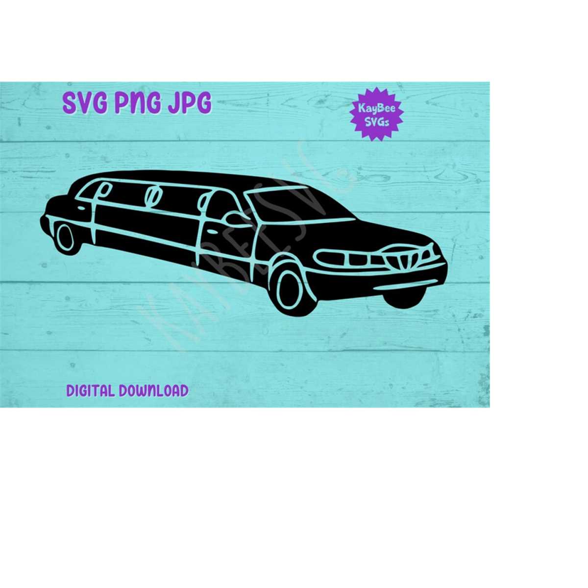 Limousine Limo SVG PNG JPG Clipart Digital Cut File Download - Inspire ...
