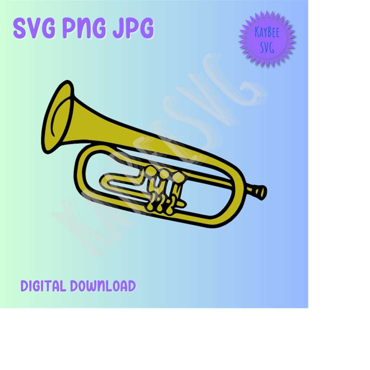 Trumpet SVG PNG JPG Clipart Digital Cut File Download for Cr | Inspire ...