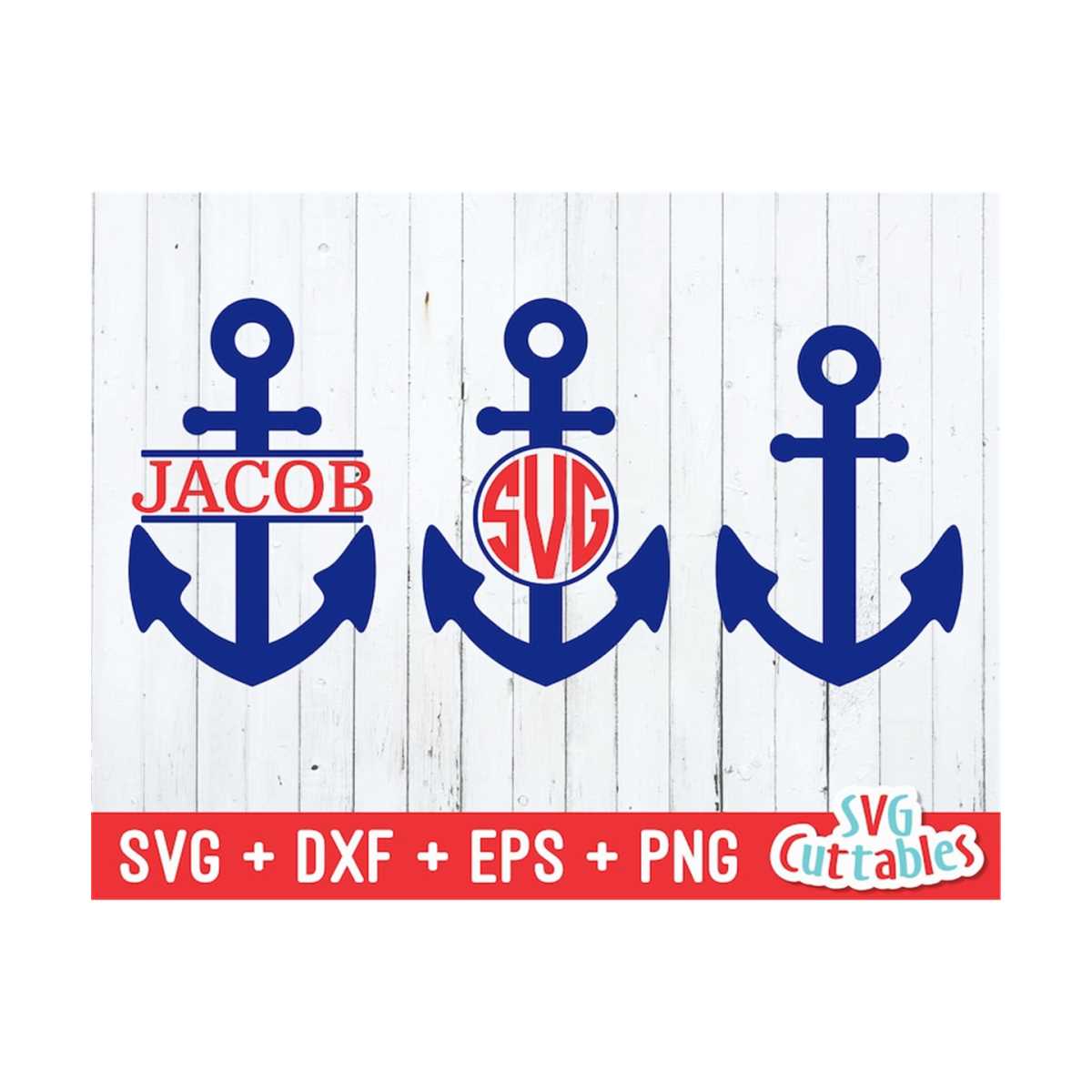 Anchor svg - Split Anchor - Anchor Monogram Frame - svg - ep | Inspire ...