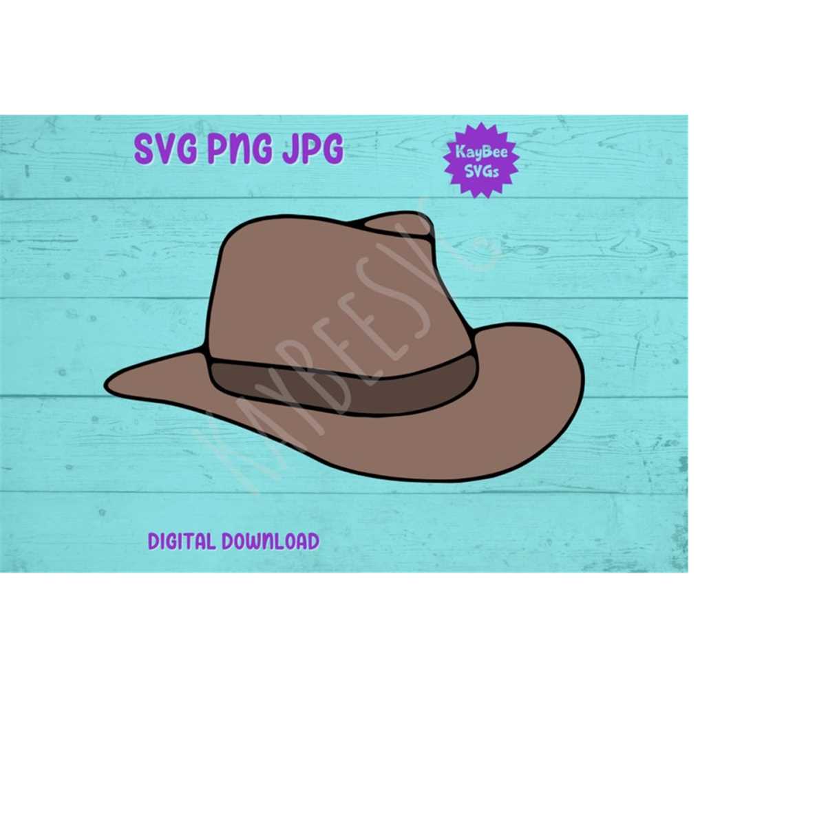 Brown Fedora Hat SVG PNG JPG Clipart Digital Cut File Downlo - Inspire ...