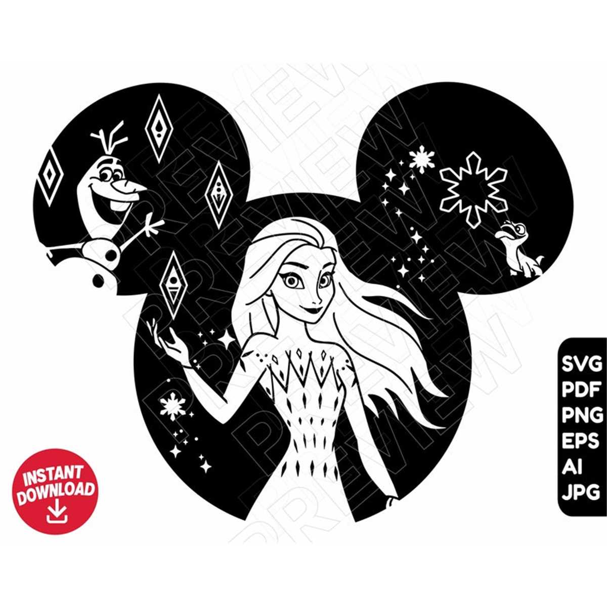 Elsa SVG Frozen Olaf png clipart , cut file layered by color | Inspire ...