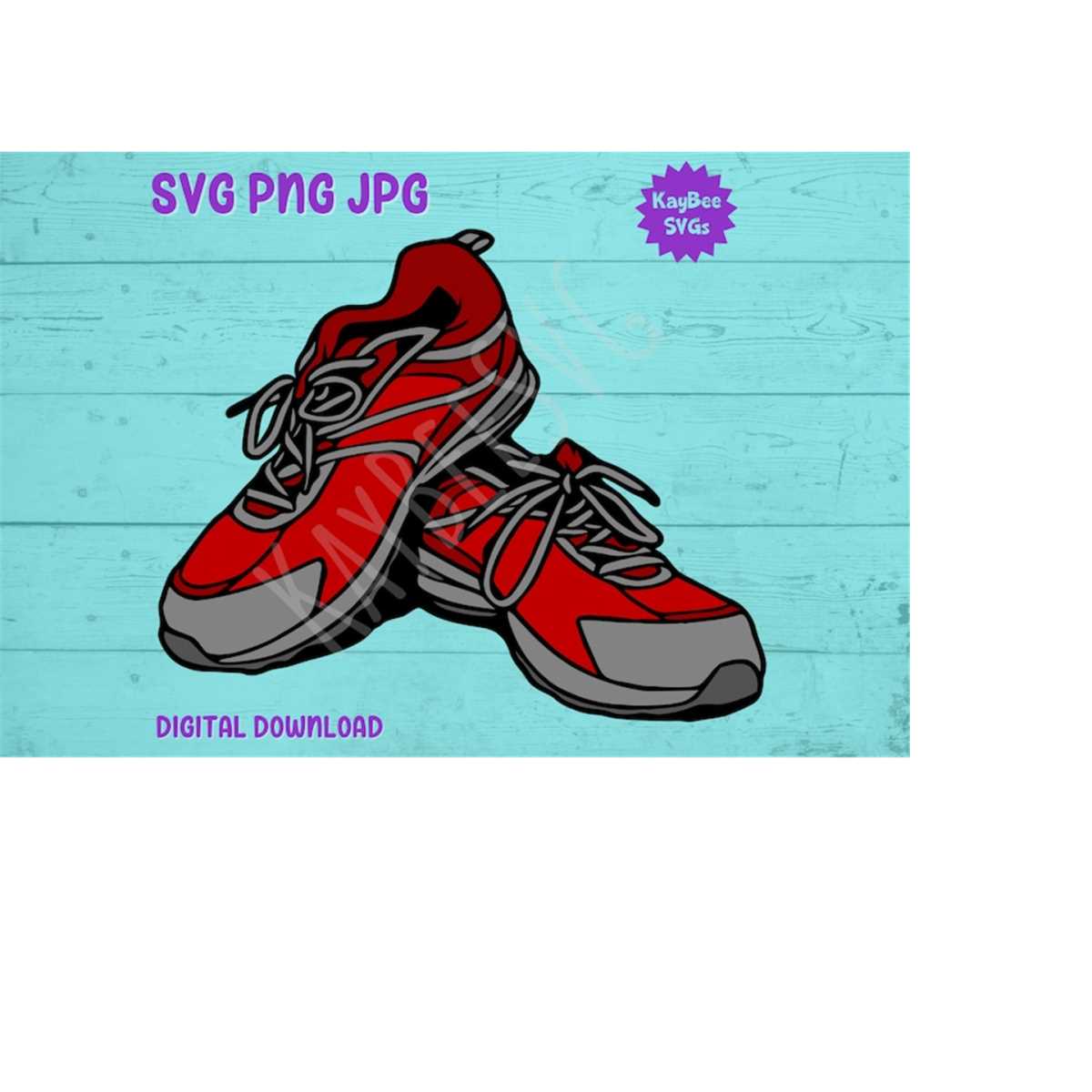 Athletic Running Shoes SVG PNG JPG Clipart Digital Cut File - Inspire ...