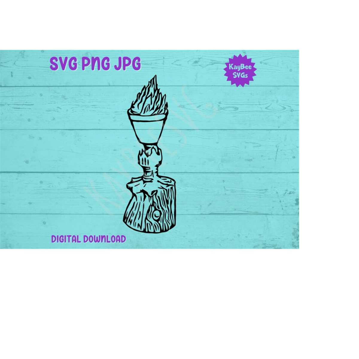 Flaming Wizard Goblet SVG PNG JPG Clipart Digital Cut File D - Inspire ...