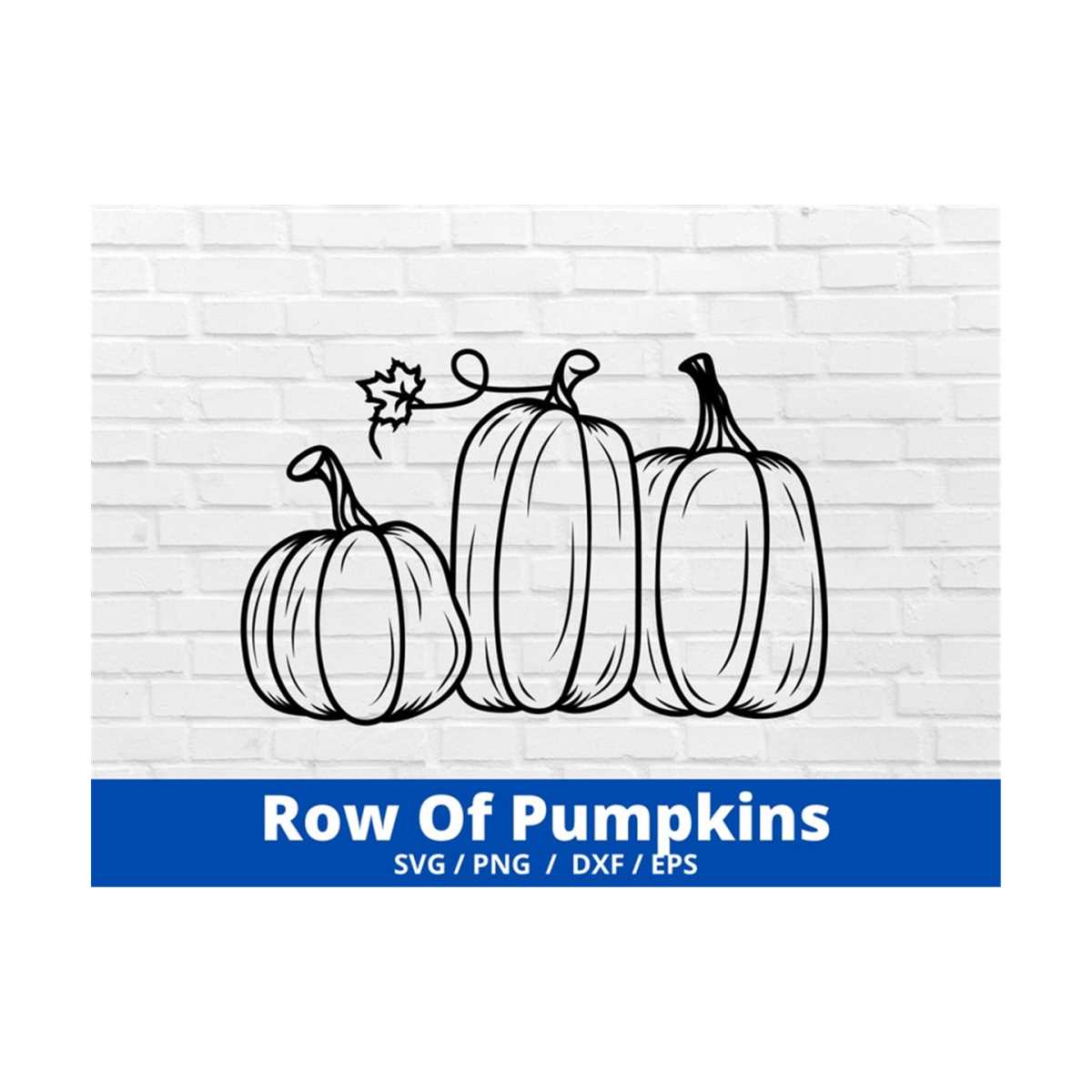 Pumpkin SVG, Row of Pumpkins SVG, Pumpkins cut file, thanksg | Inspire ...