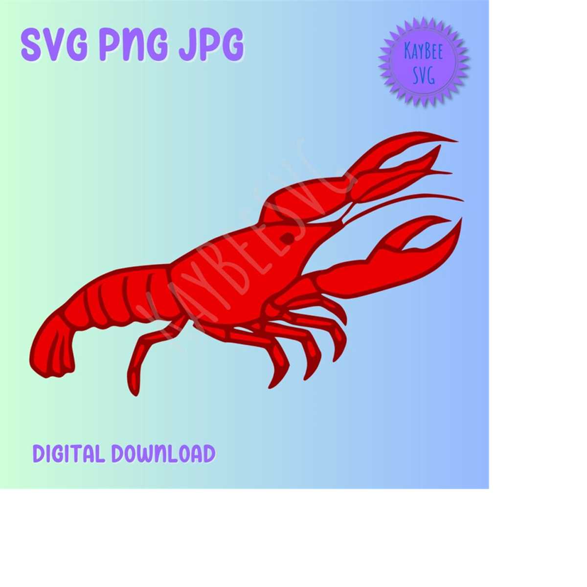 Crawfish SVG PNG JPG Clipart Digital Cut File Download for C | Inspire ...
