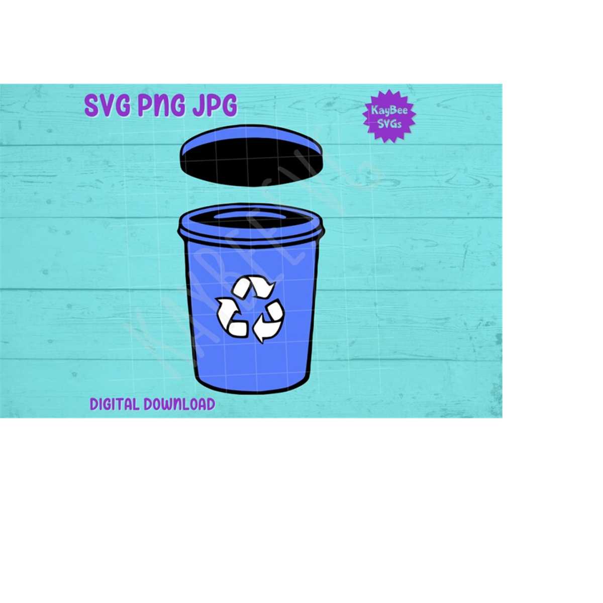 Recycle Bin SVG PNG JPG Clipart Cut File Download for Cricut - Inspire ...
