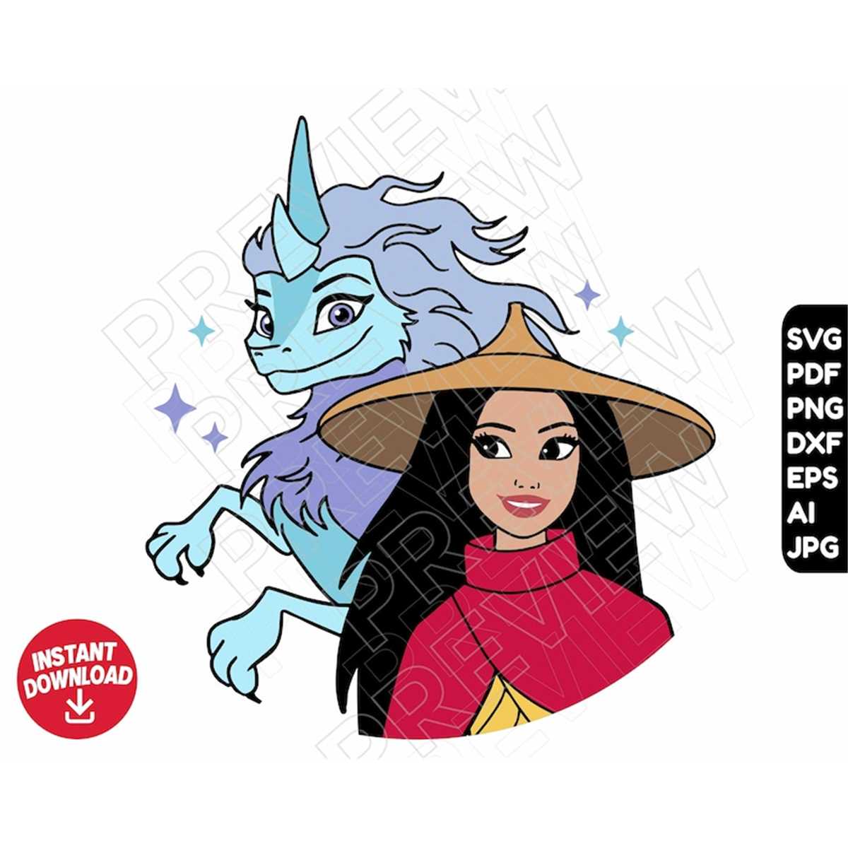 Raya and Sisu SVG raya and the last dragon svg png clipart , - Inspire ...