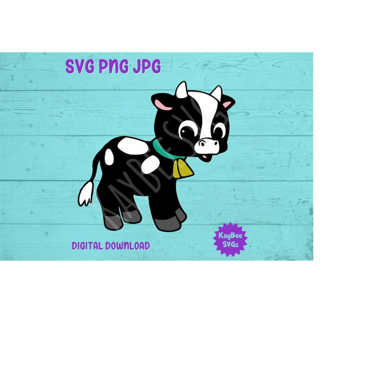 Cute Baby Cow Calf SVG PNG JPG Clipart Digital Cut File Down - Inspire ...