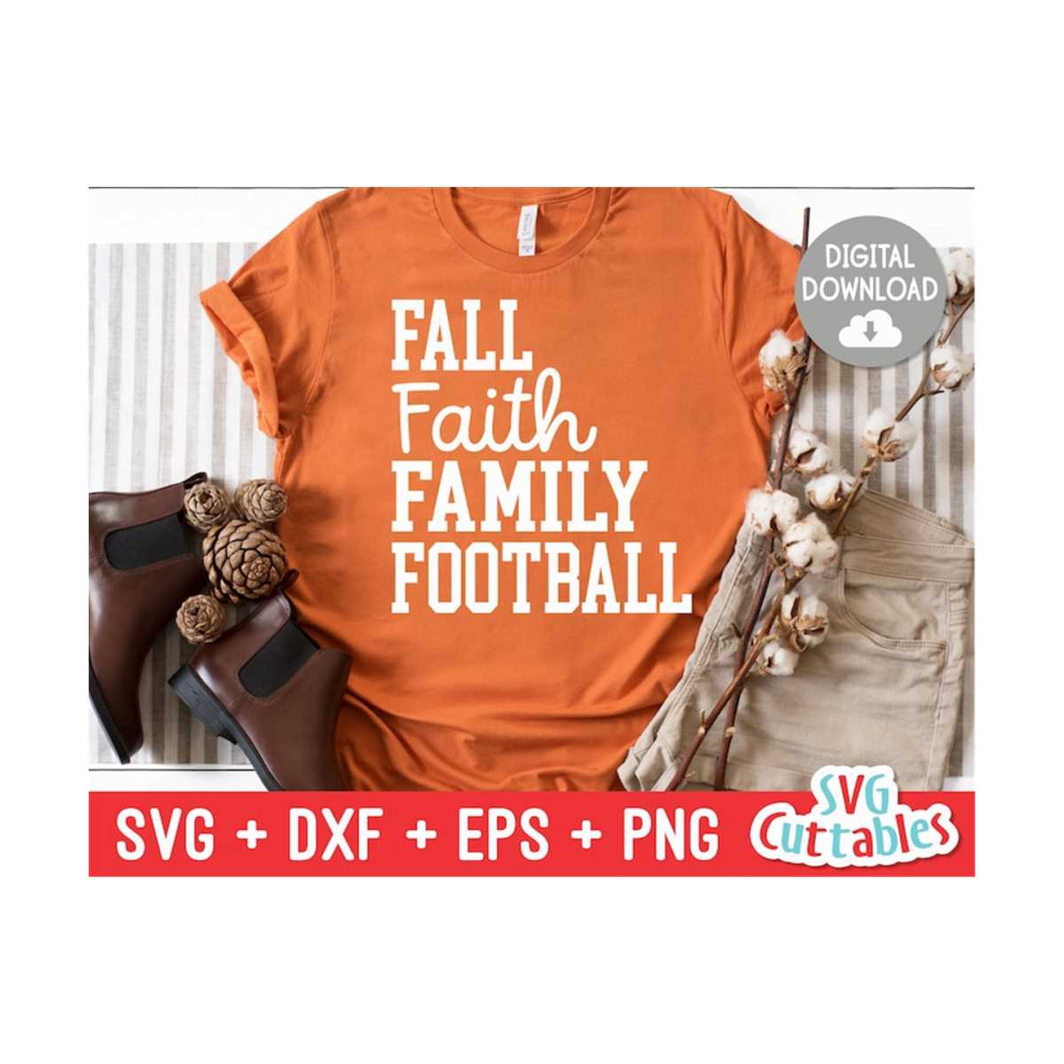 Fall Faith Family Football svg - dxf - eps - png - Fall - Au | Inspire ...