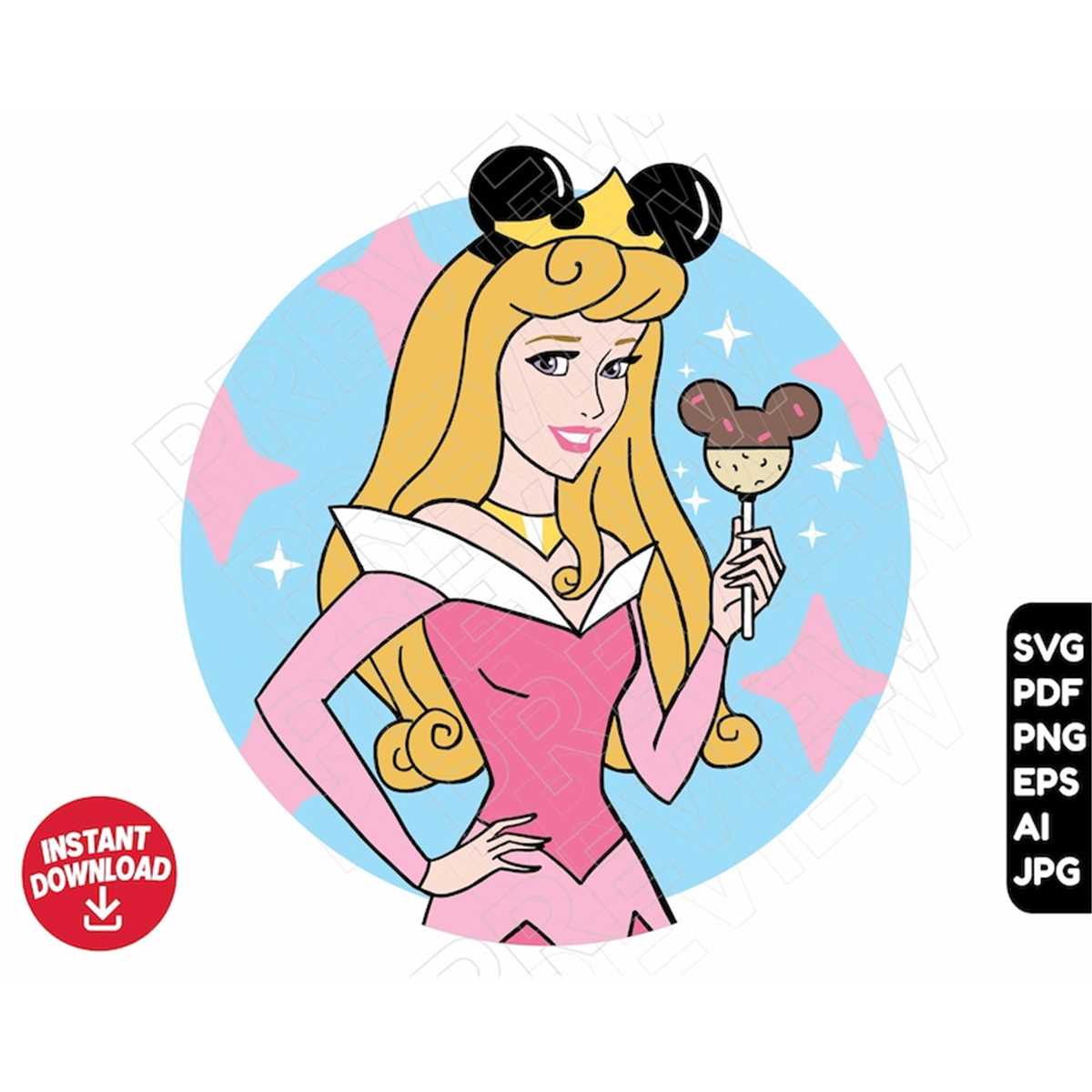 Aurora SVG Sleeping Beauty disneyland snacks , cut file laye | Inspire ...