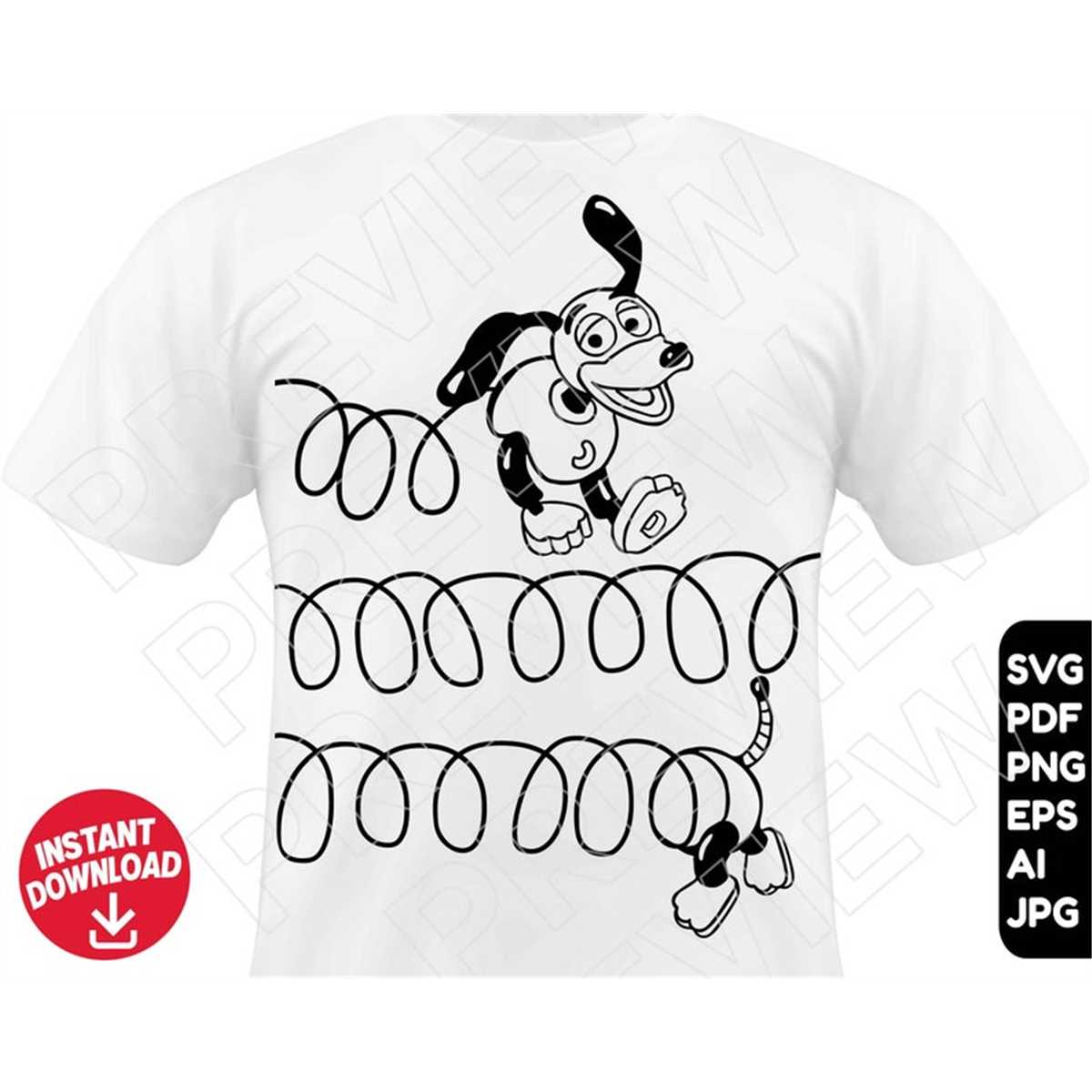 Slinky SVG Toy Story png clipart dog design , cut file outli - Inspire ...