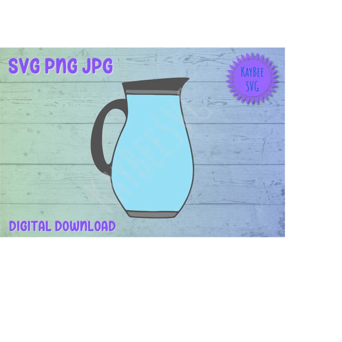 Water Pitcher SVG PNG JPG Clipart Digital Cut File Download | Inspire ...