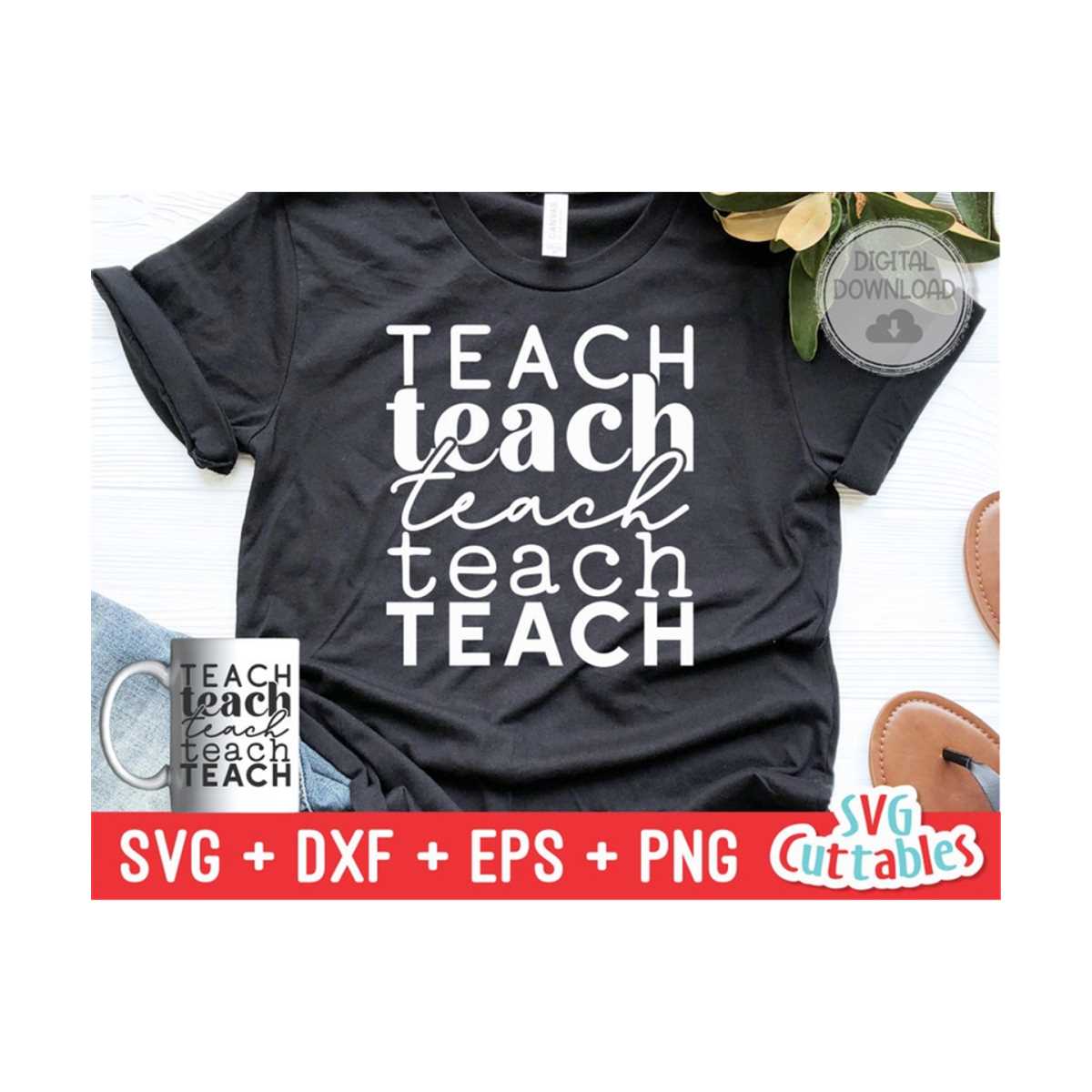 Teach svg - Teacher Cut File - svg - dxf - eps - png - Teac - Inspire ...