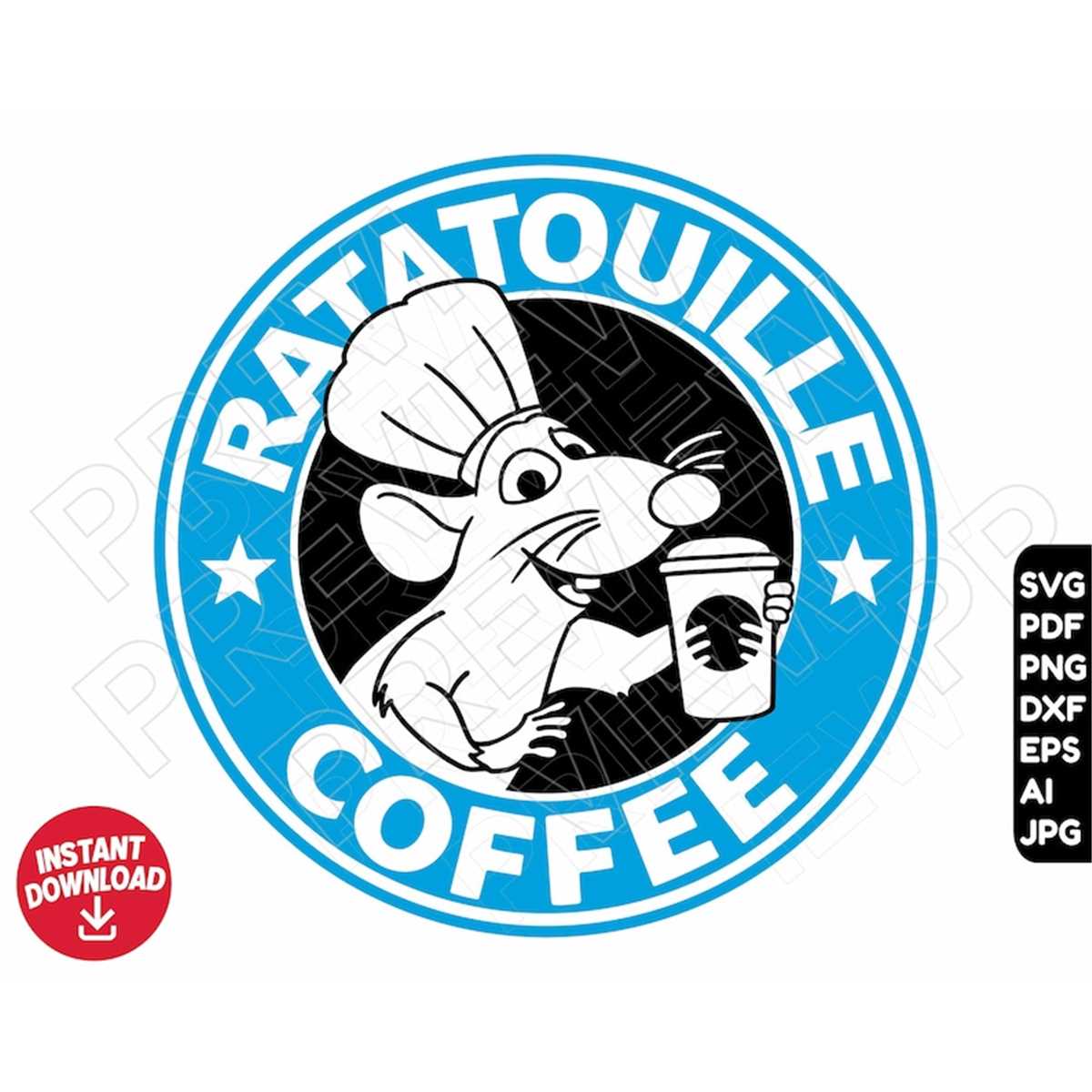 Ratatouille SVG coffee svg png dxf clipart , cut file layere | Inspire ...
