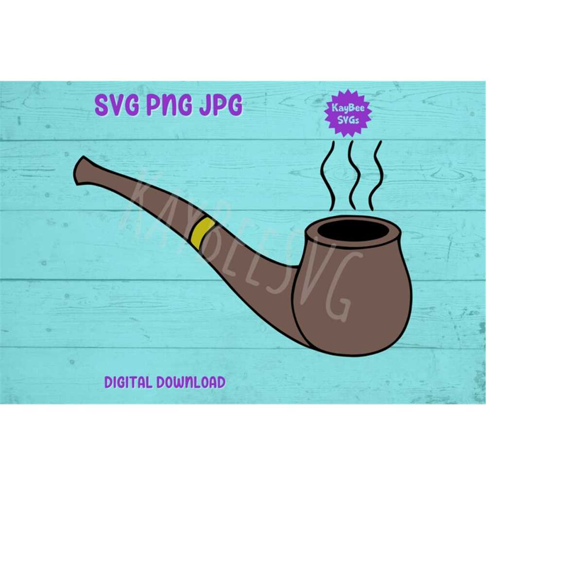 Tobacco Pipe SVG PNG JPG Clipart Digital Cut File Download f | Inspire ...