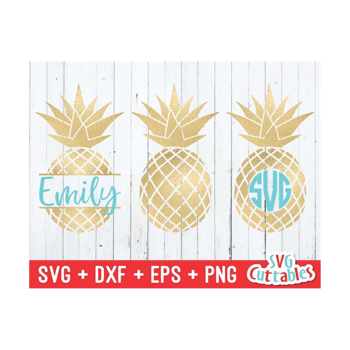 Pineapple svg - Split Pineapple Cut File - Pineapple Monogra | Inspire ...
