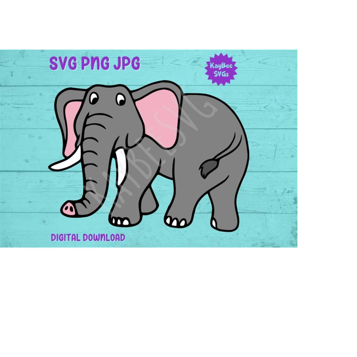 Elephant SVG PNG JPG Clipart Digital Cut File Download for C | Inspire ...