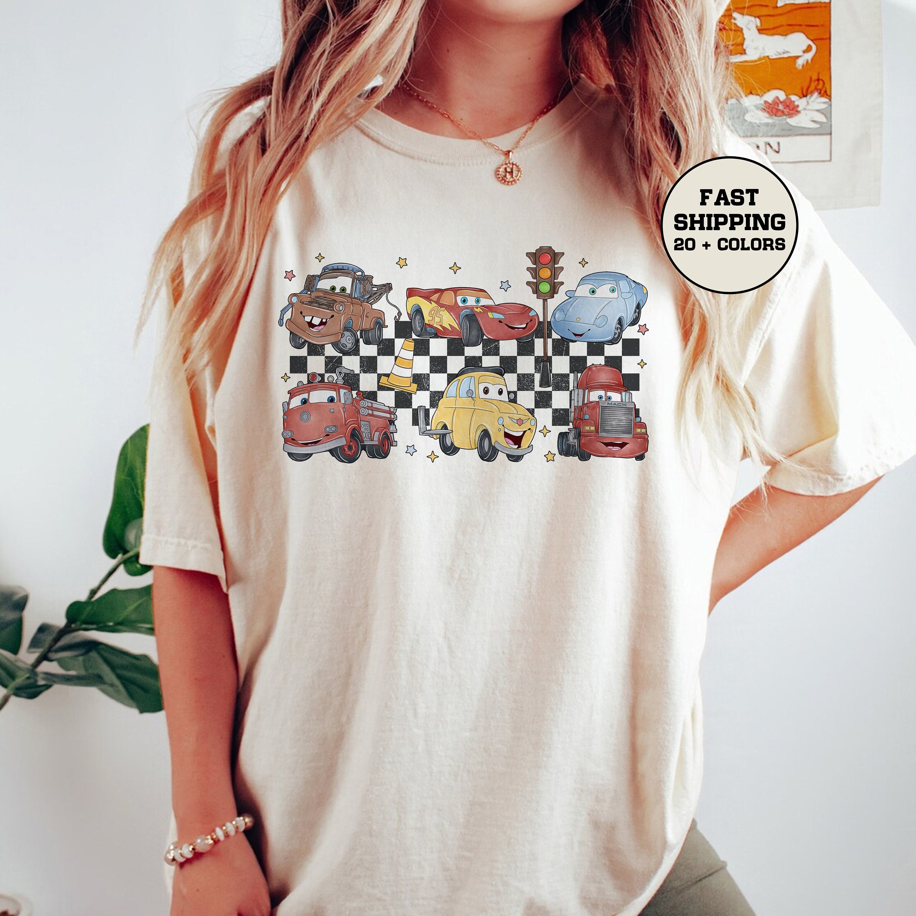 Retro Disney Cars Shirt, Lightning Mcqueen Shirt, Disney Car - Inspire ...