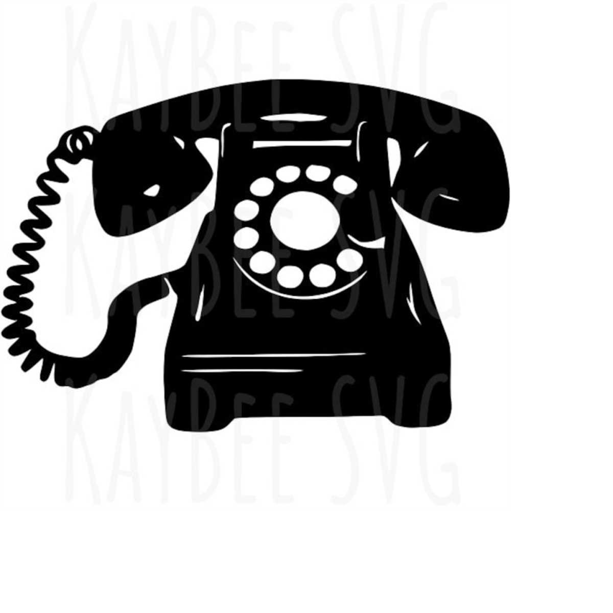 Antique Telephone Rotary Phone SVG PNG JPG Clipart Digital C - Inspire ...